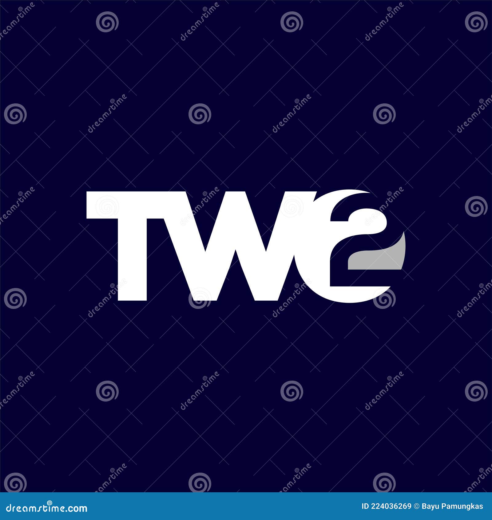 Two Text Logo Vector Template. Number Logo Text Element Stock Vector ...