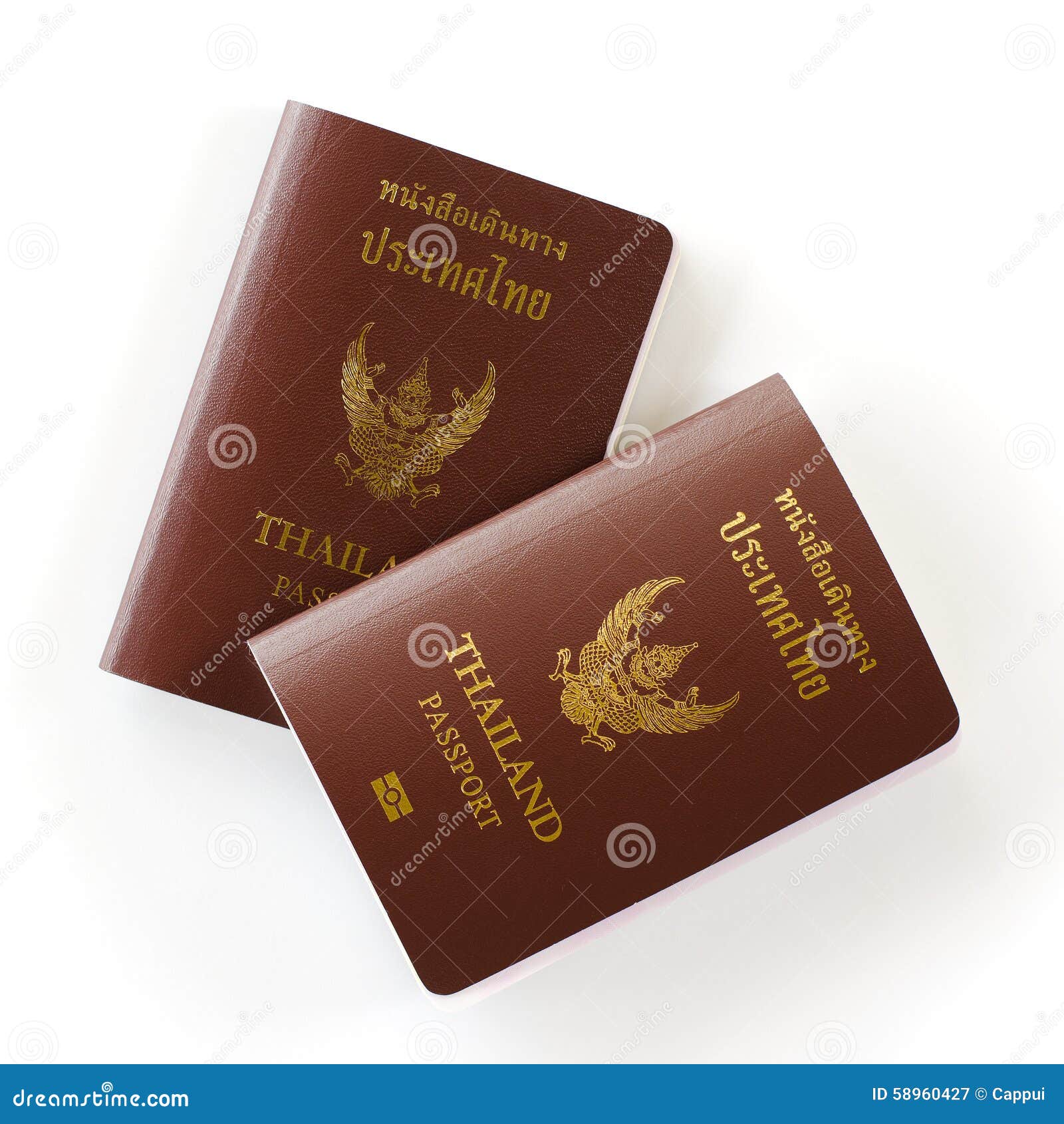 Two Thailand Passports stock image. Image of documentation - 58960427