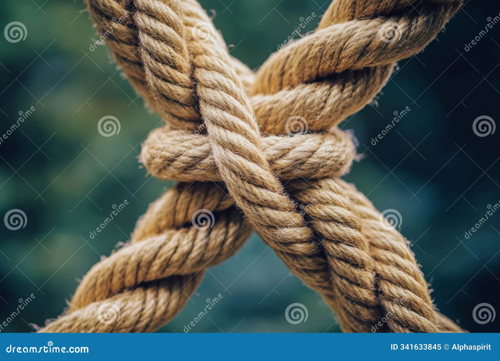 Two Thick Ropes are Making a Strong Knot for Teamwork Stock Image ...