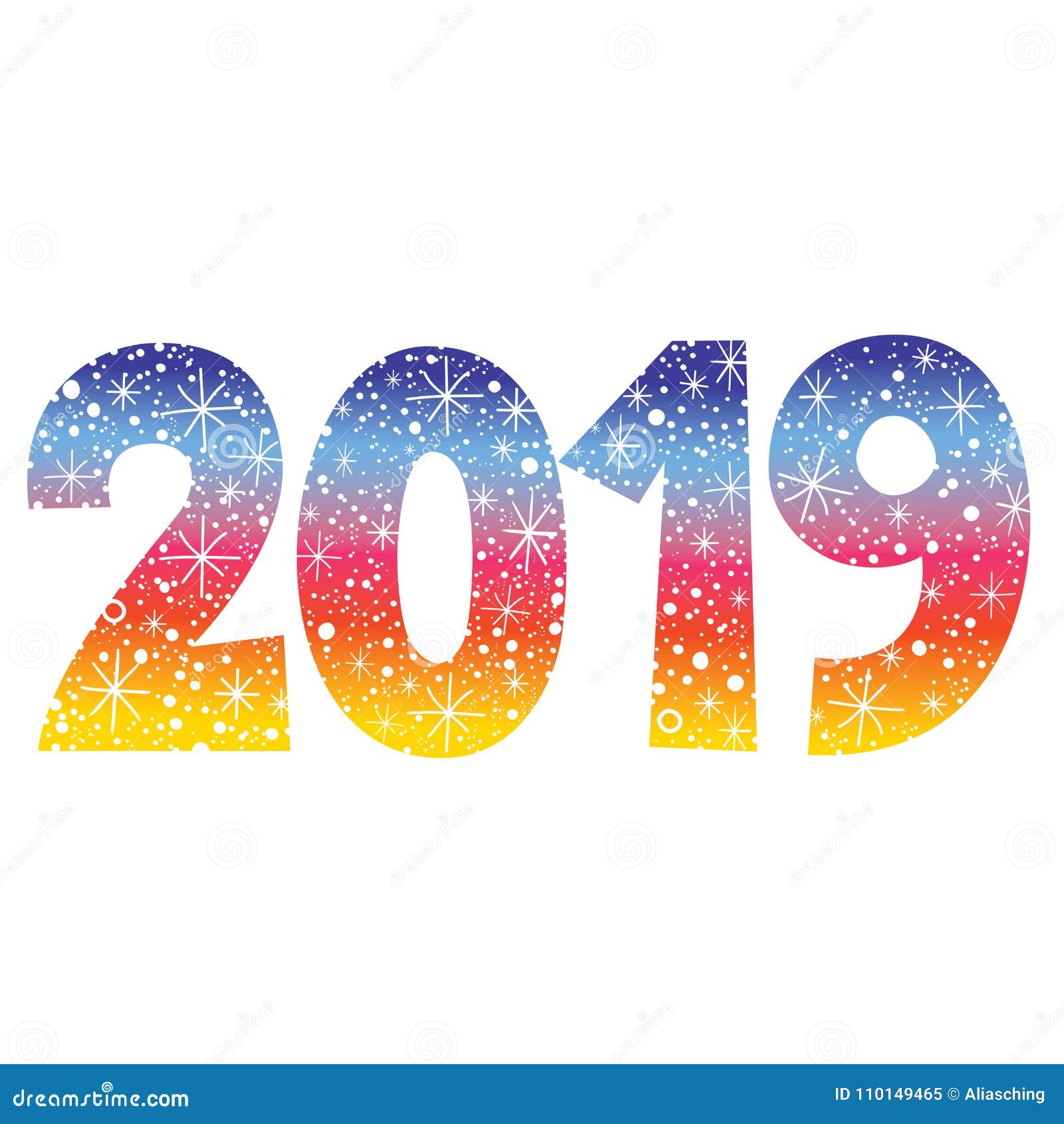 2019 Two Thousand Nineteen Decorative Number Stock Vector ...