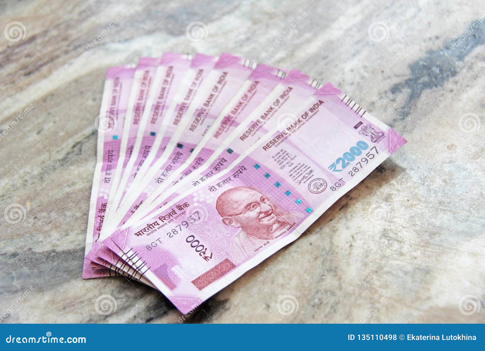 Two Thousand Rupees, Indian Money and Banknotes. 2,000 Rupees Stock ...