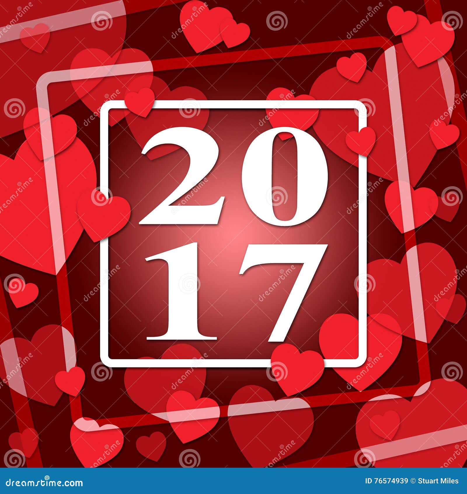 Two Thousand Seventeen Indicates 2017 Year and Celebrating Stock ...