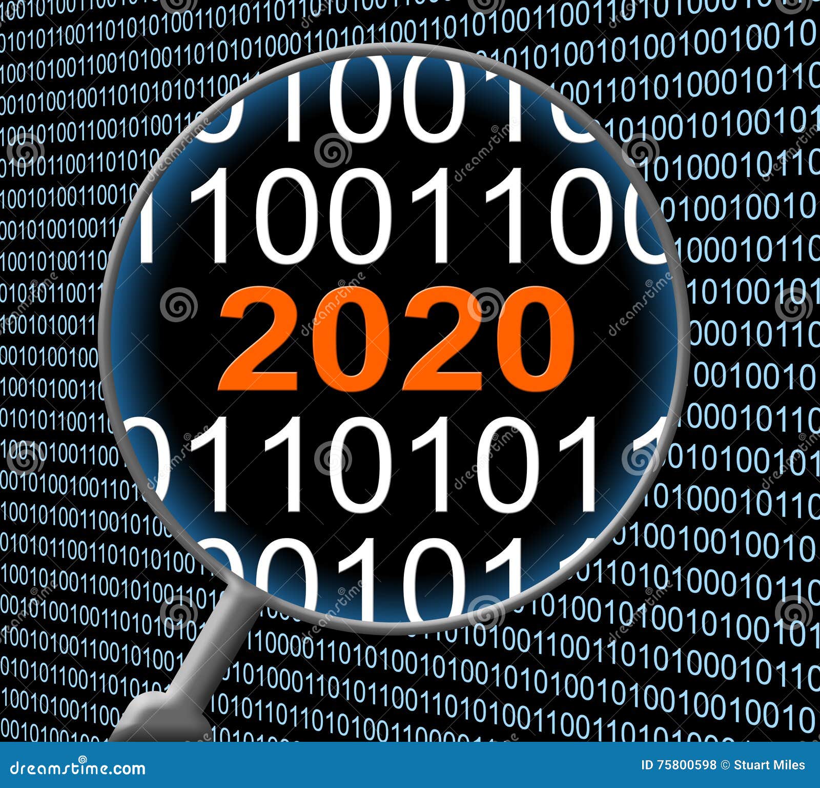 Two Thousand Twenty Data Computer 2020 New Year and Communication Stock ...