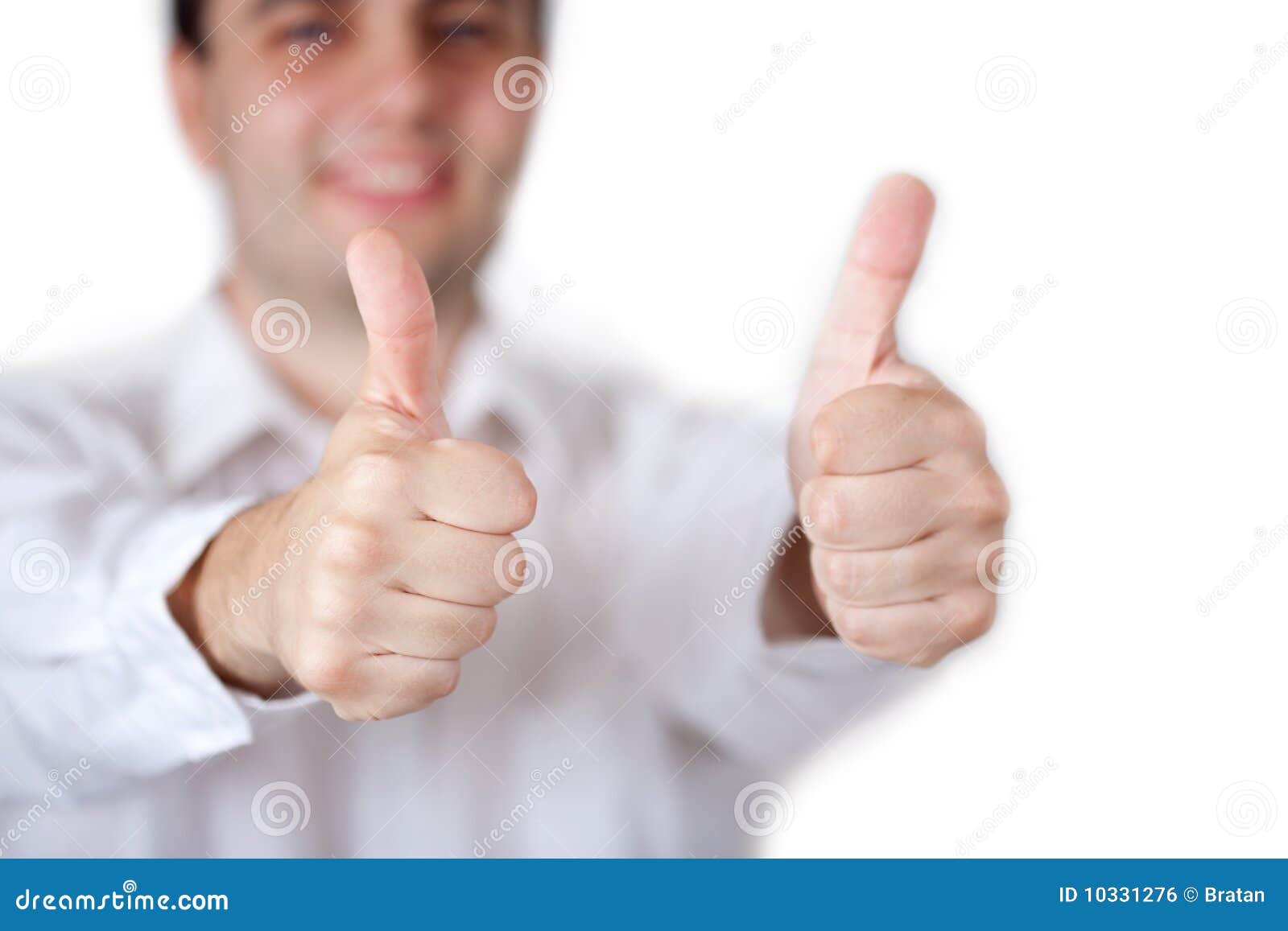 Two thumbs up stock photo. Image of emotion, happy, shirt - 10331276