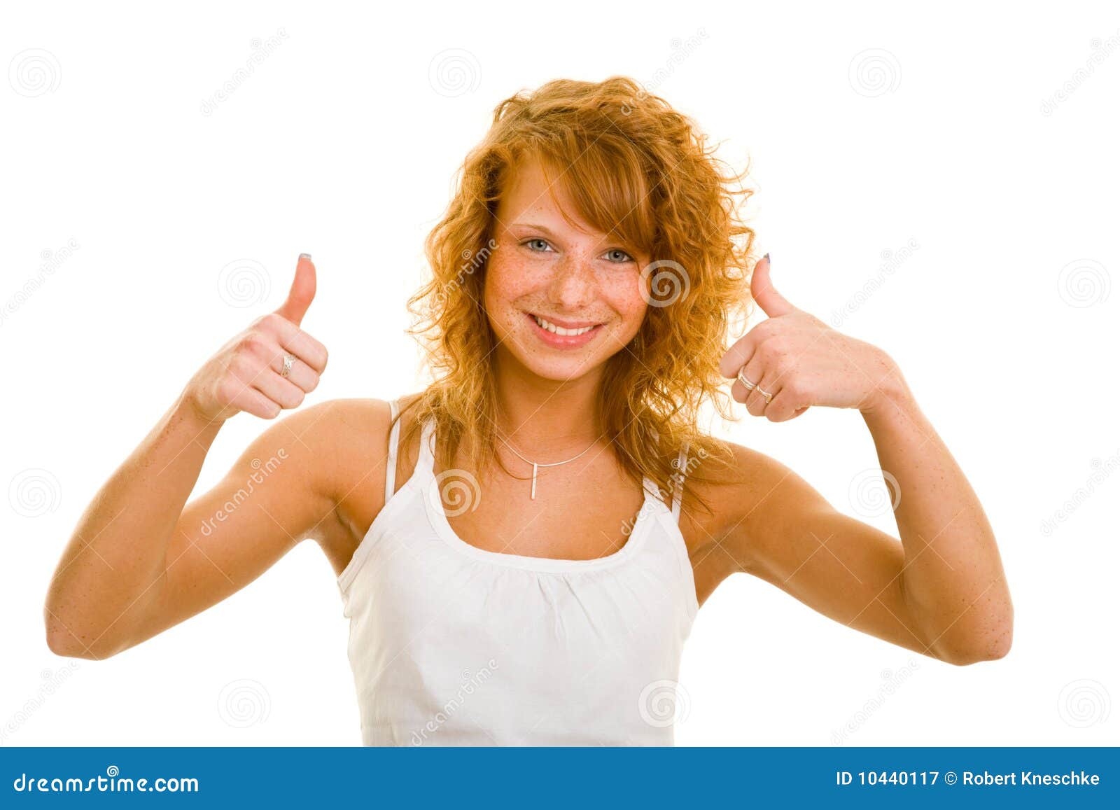 Two thumbs up stock image. Image of celebration, freckles - 10440117