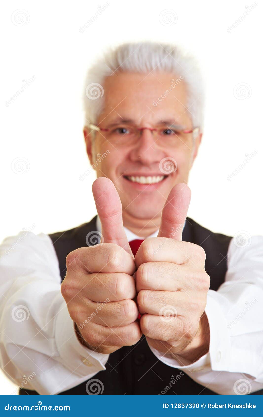 Two thumbs up stock photo. Image of elderly, head, satisfaction - 12837390