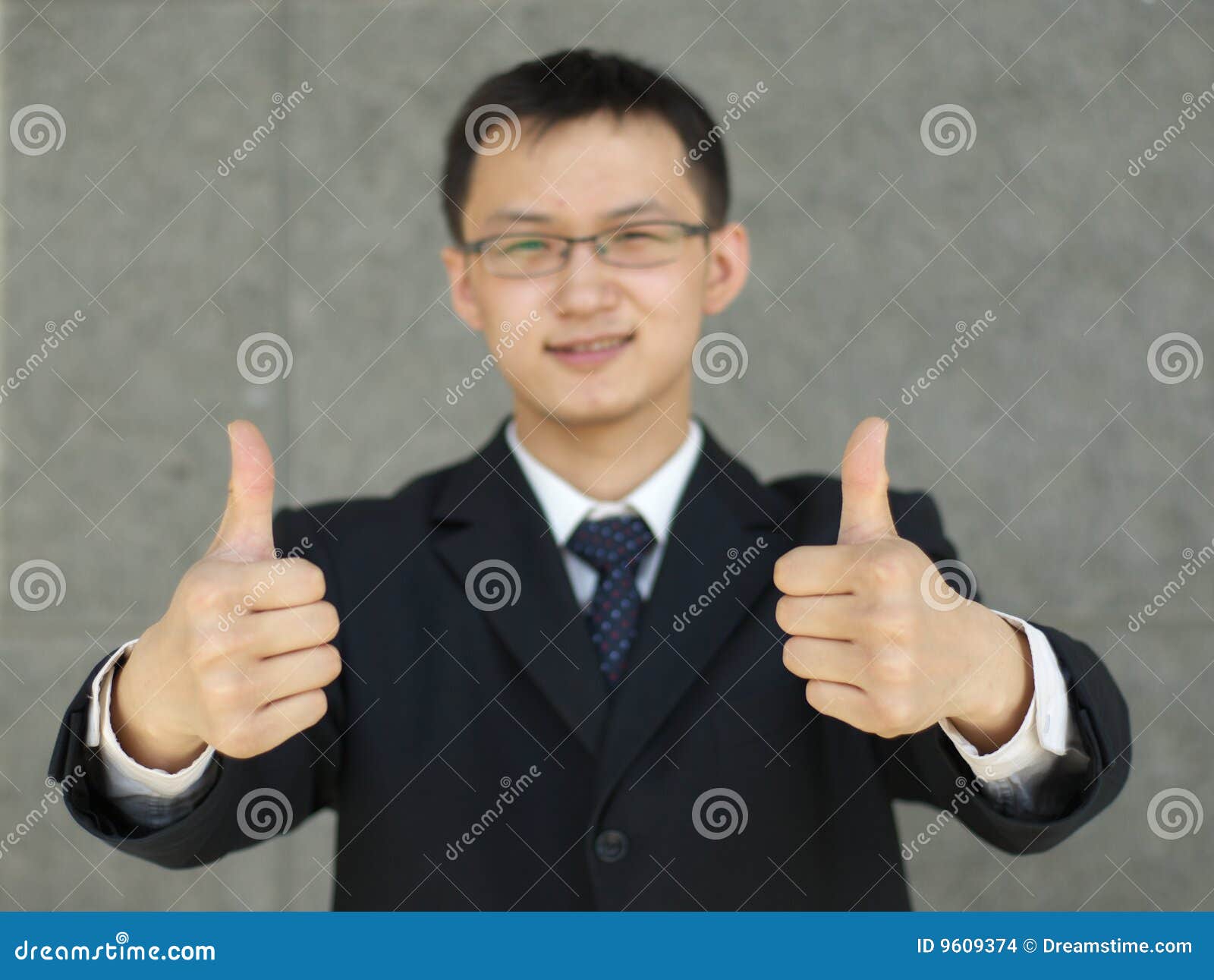 Two thumbs up stock photo. Image of suit, human, gesture - 9609374
