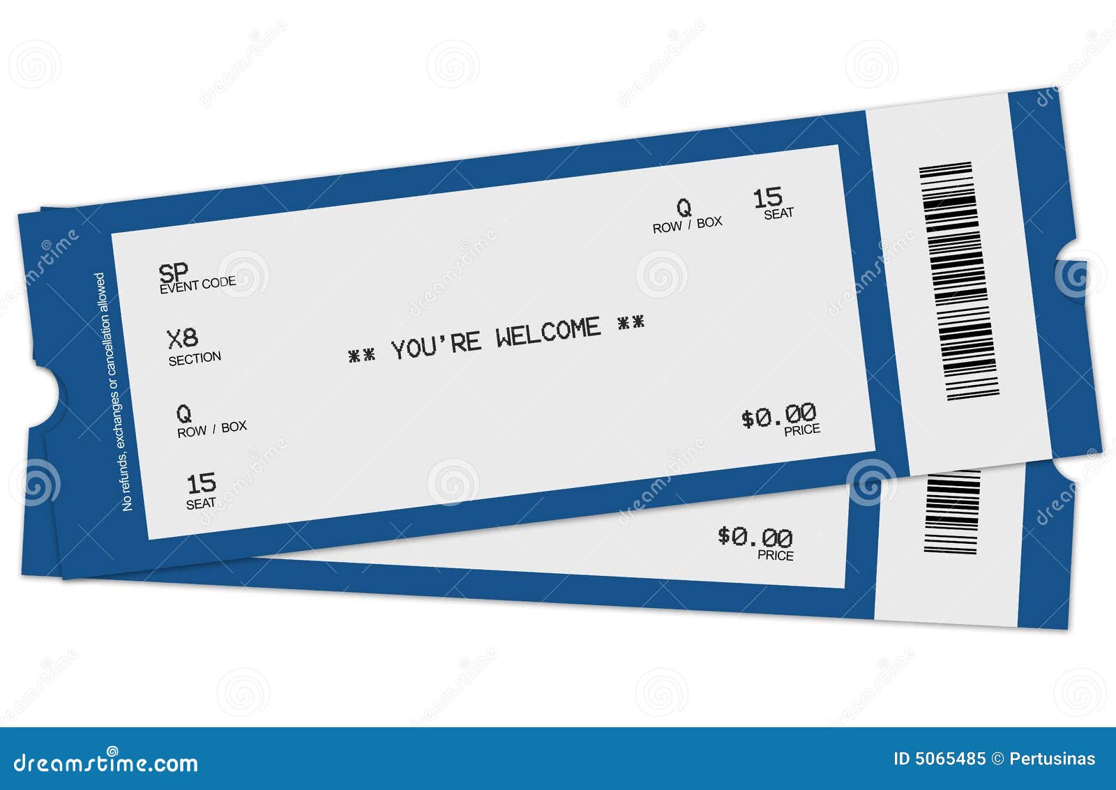 Two tickets stock illustration. Illustration of coupon - 5065485
