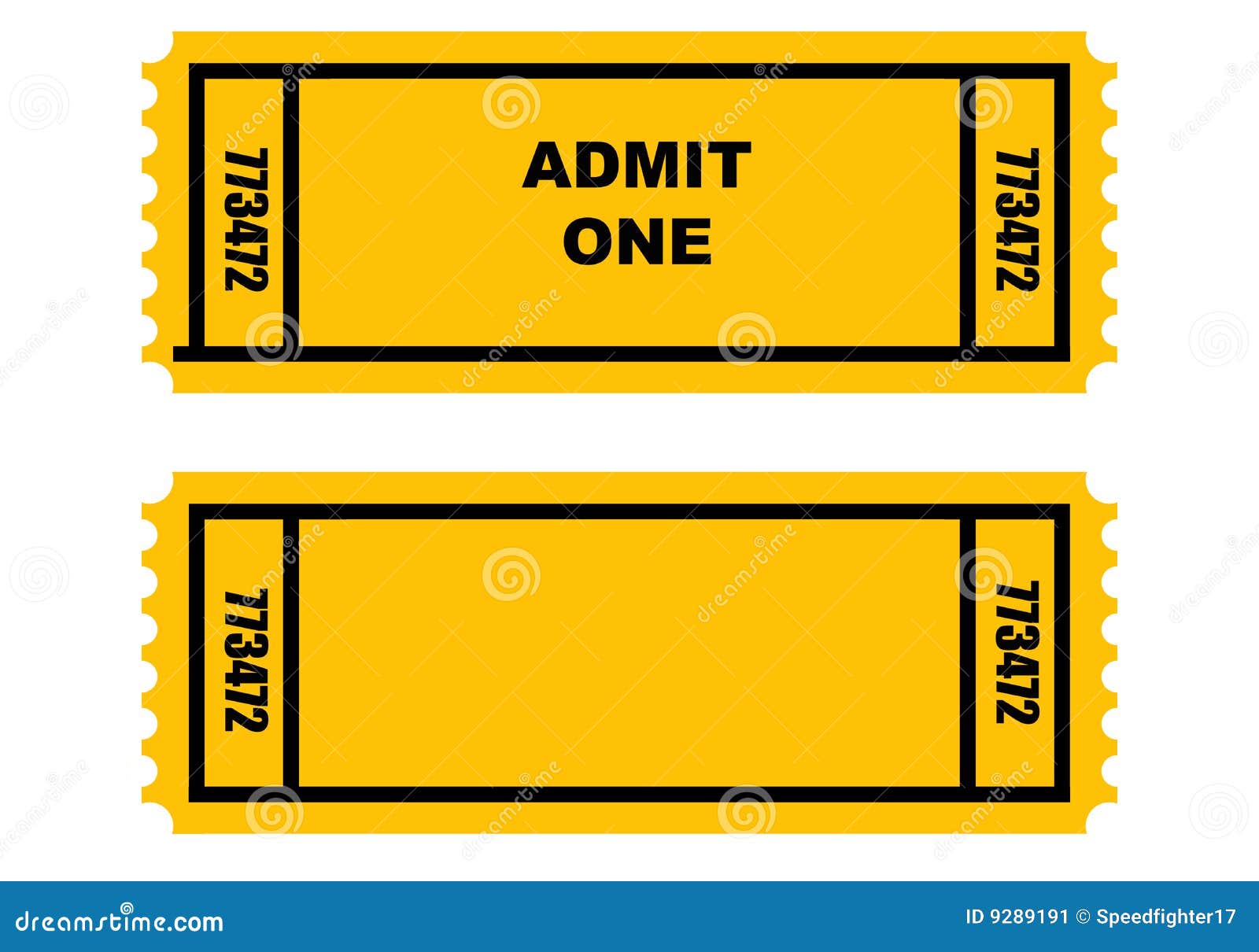 Two tickets stock illustration. Illustration of orange - 9289191