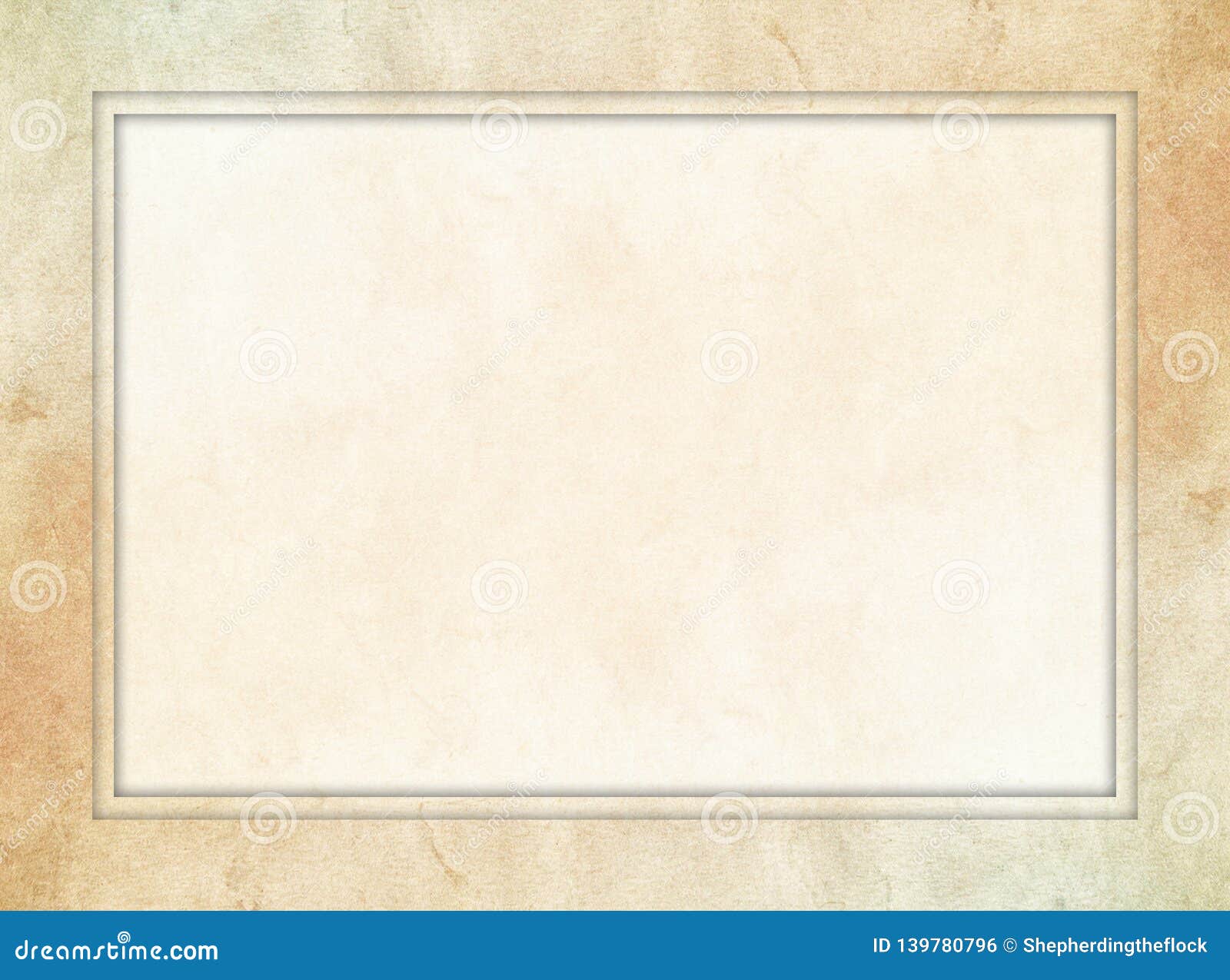 Two Tier Stone Texture Frame. Subtle Parchment Interior. Stock ...