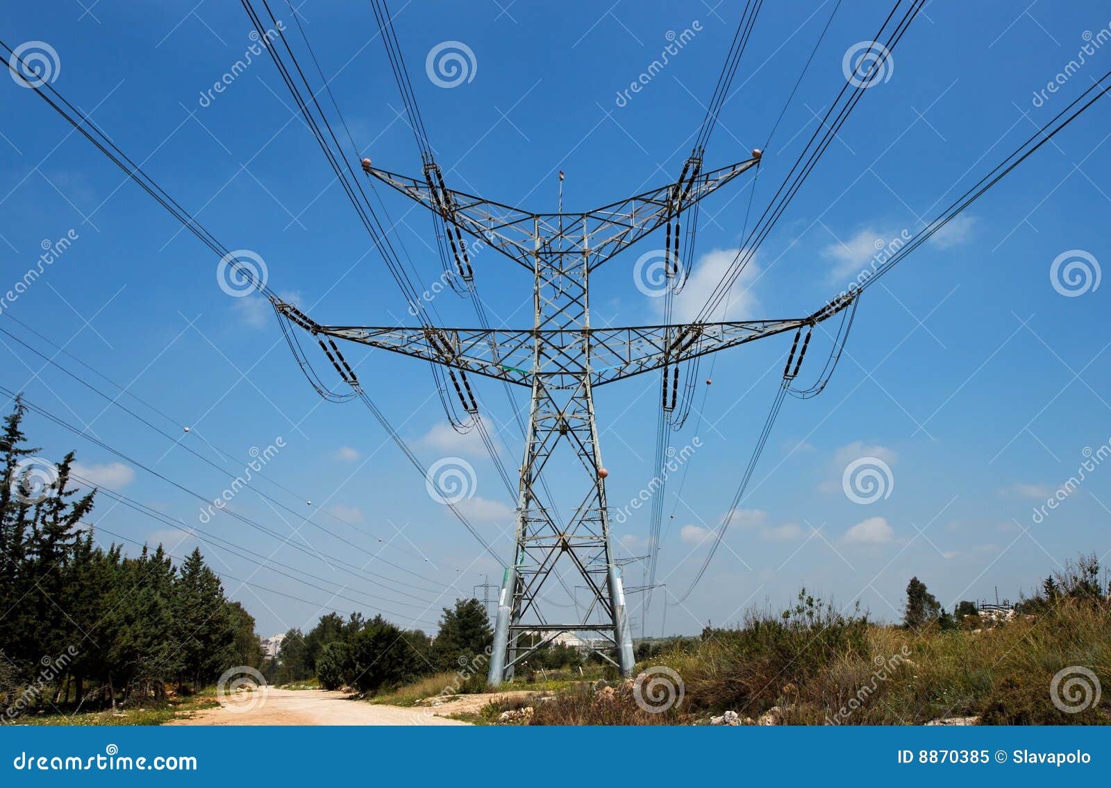 Overhead Power Lines Stock Photo | CartoonDealer.com #135141858