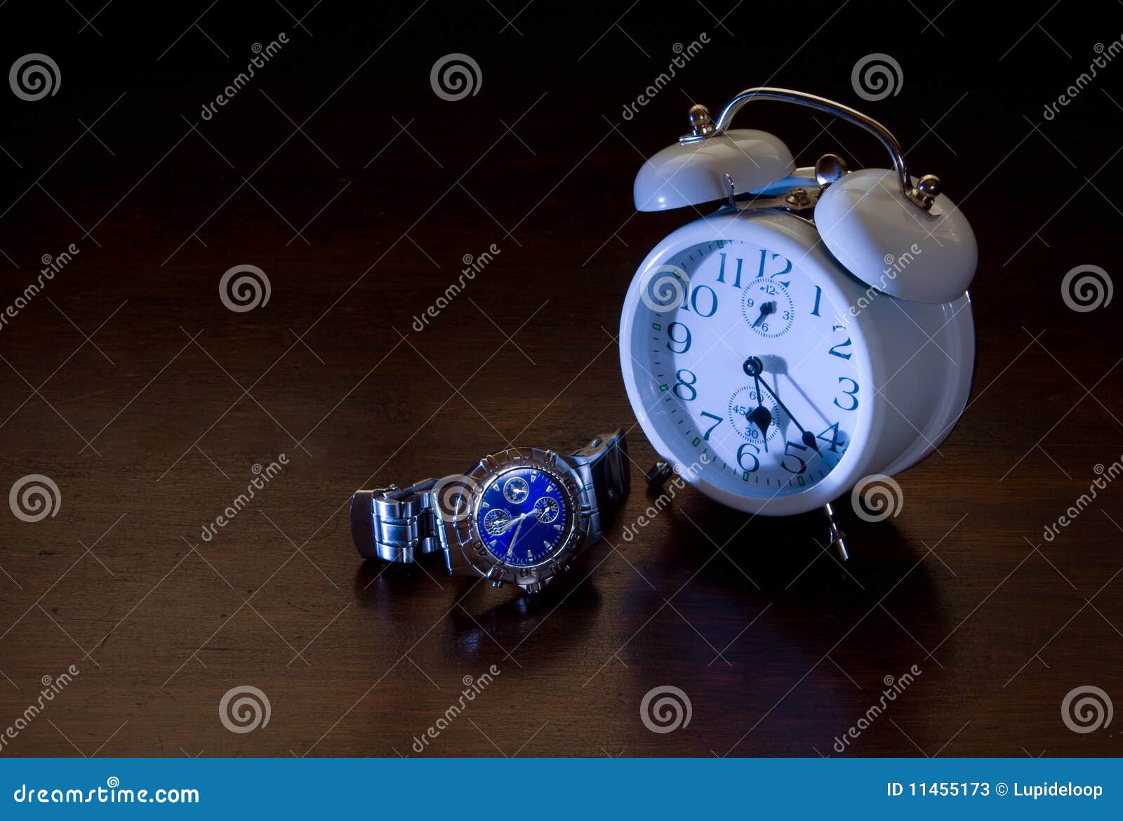 Two time pieces stock image. Image of blue, piece, wrist - 11455173