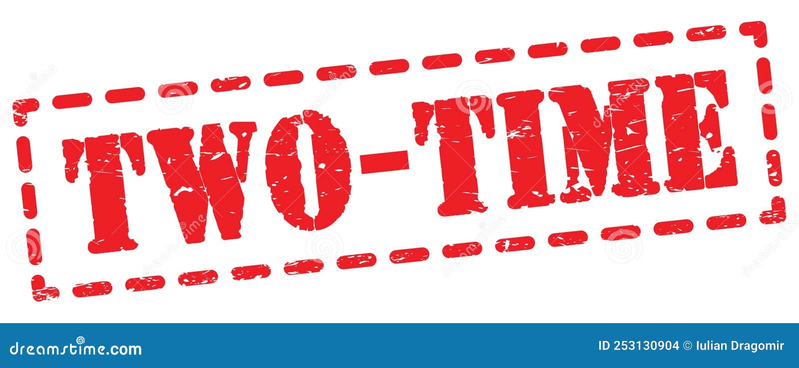 TWO-TIME Text Written on Red Stamp Sign Stock Illustration ...