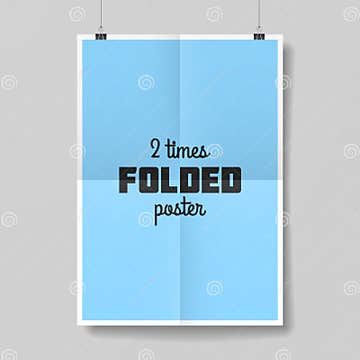 Two times folded poster stock vector. Illustration of concept - 44185079