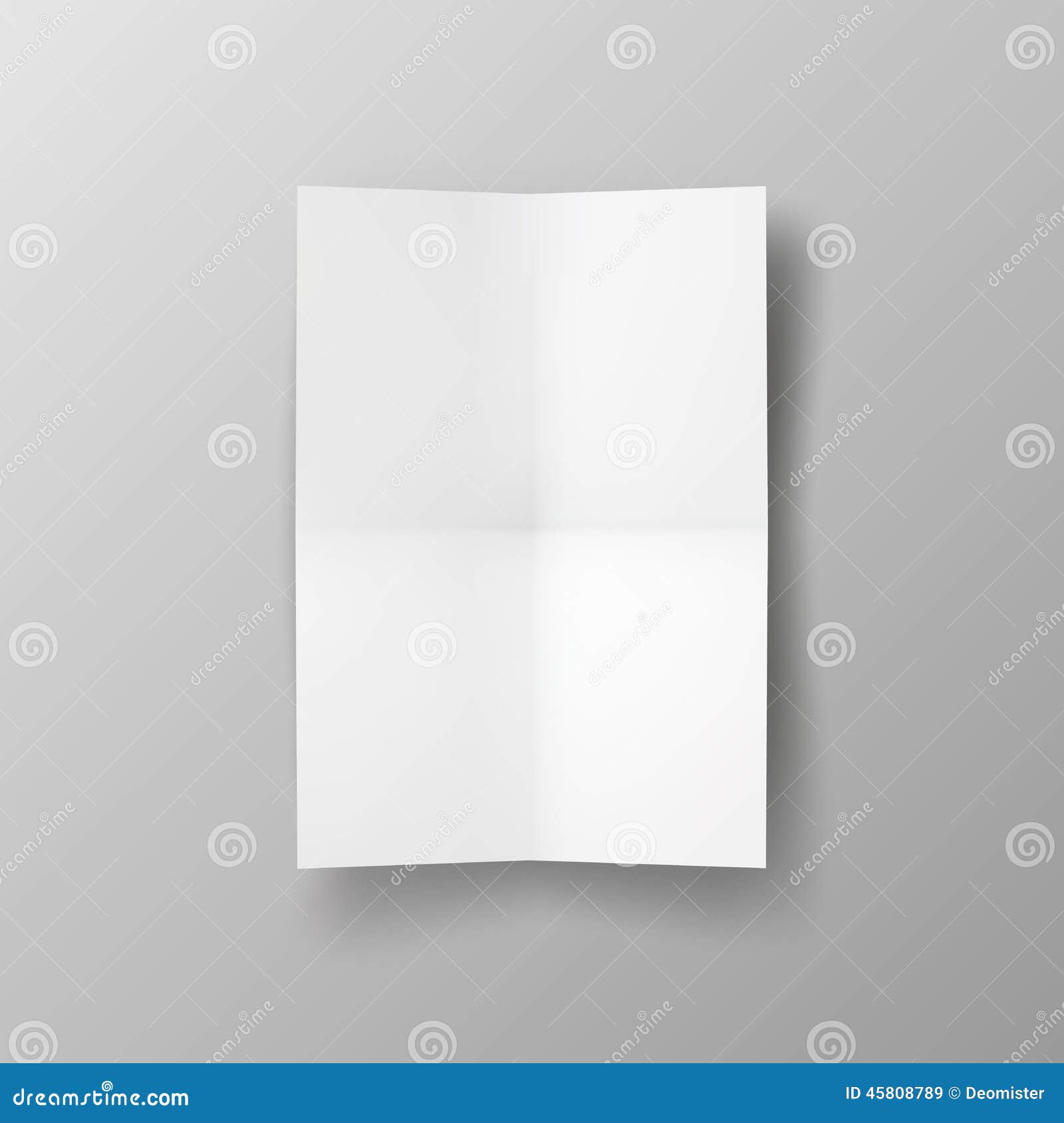Two times folded poster. stock vector. Illustration of paper - 45808789