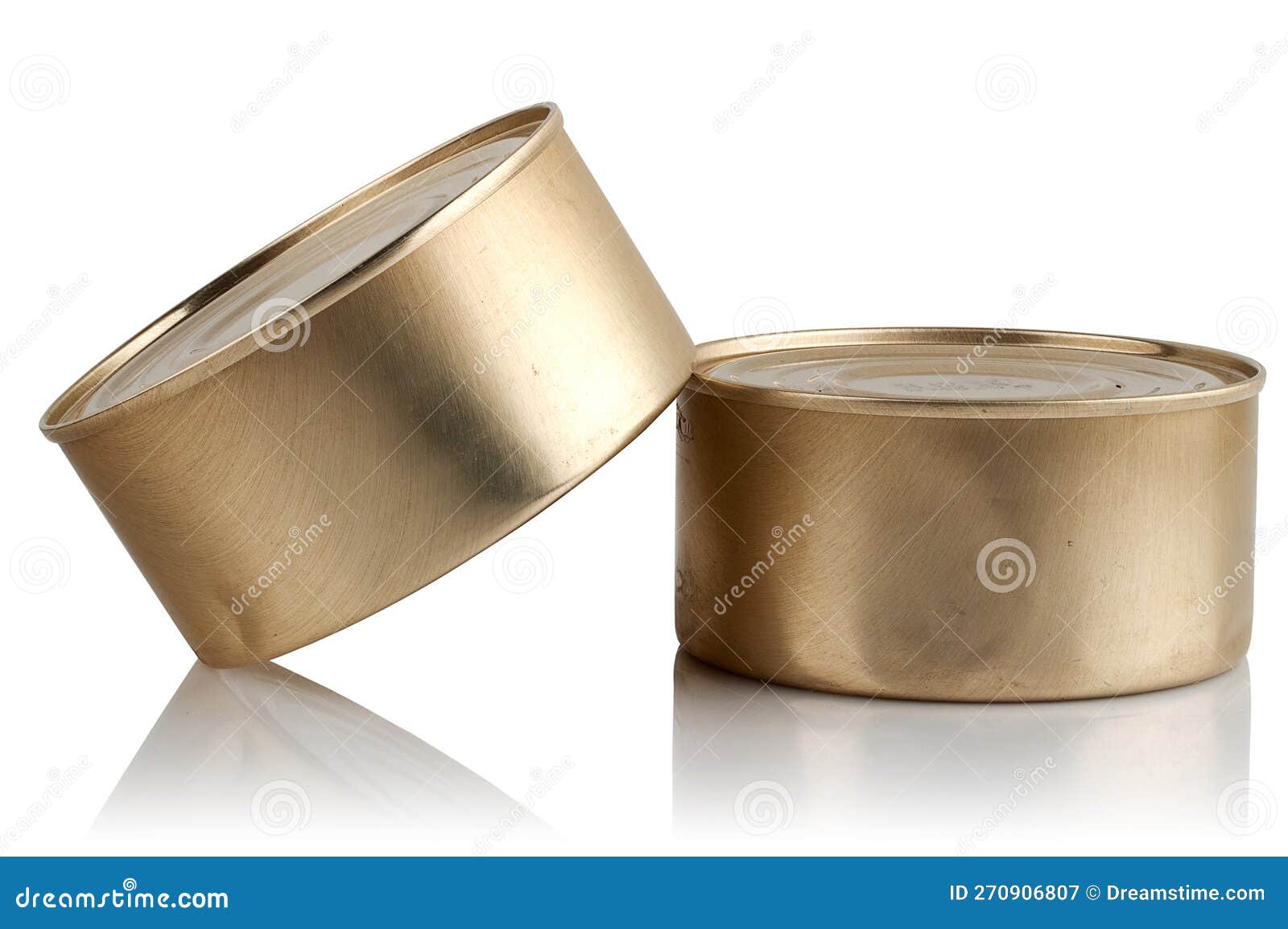Two tin cans with food stock image. Image of meat, container - 270906807