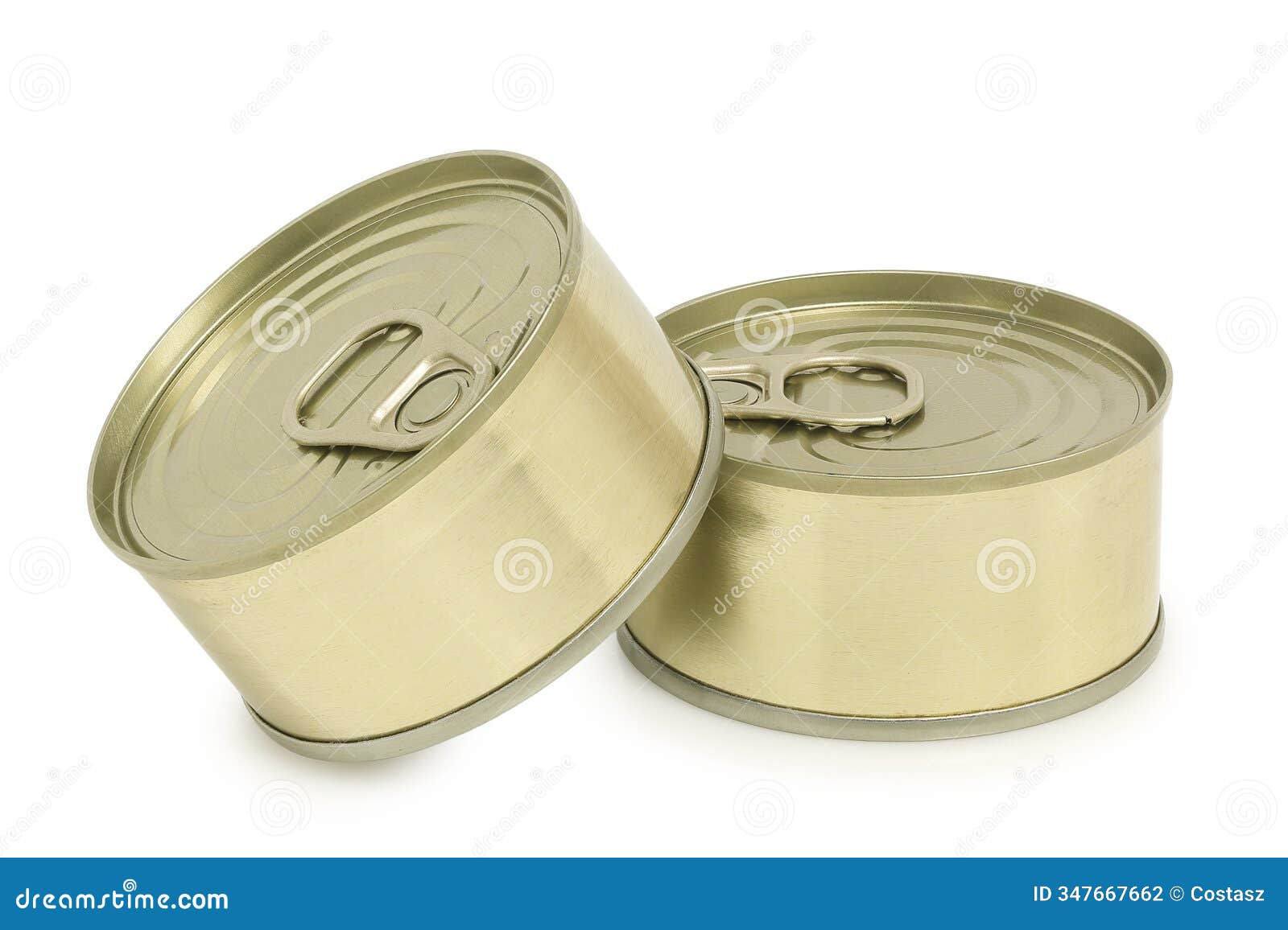 Two tin cans isolated stock photo. Image of lifestyle - 347667662