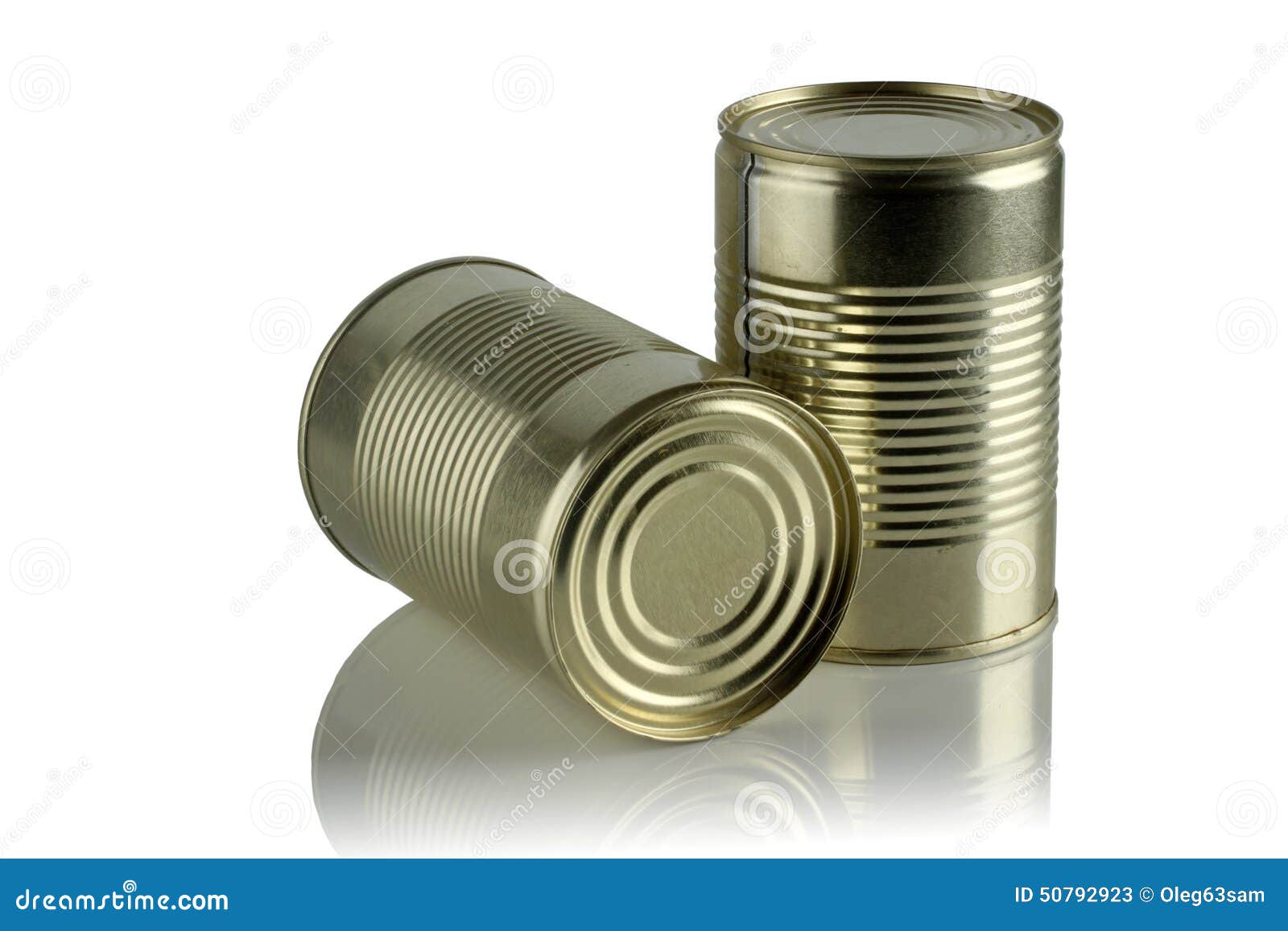 Two tin cans. stock image. Image of canned, food, steel - 50792923