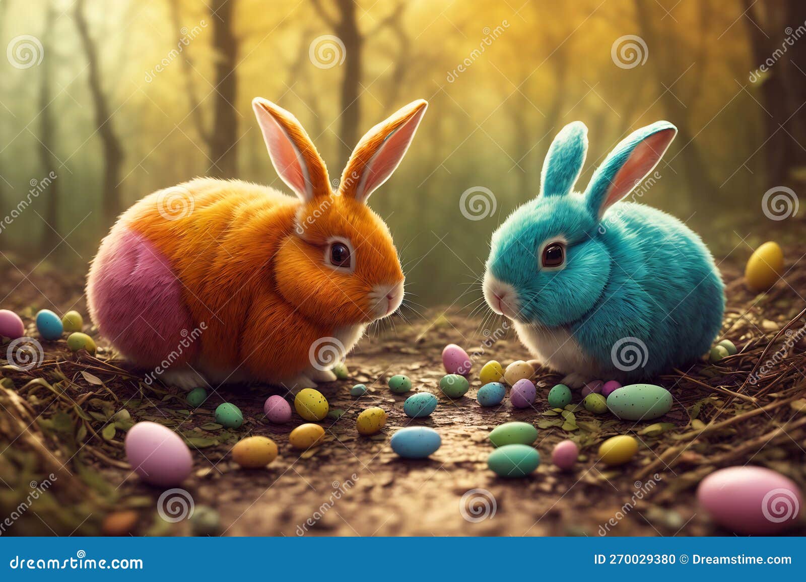 Two Tiny Cute Fluffy Creatures that Look Like Strange-looking Easter ...
