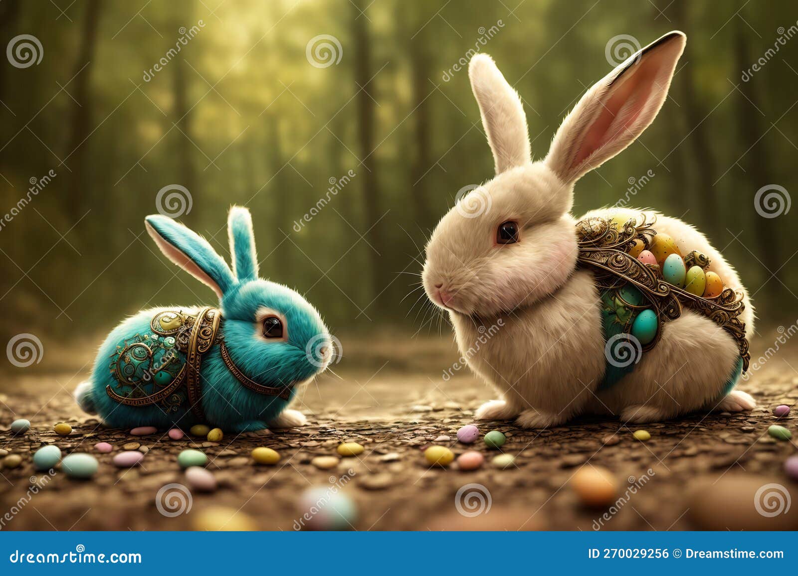 Two Tiny Cute Fluffy Creatures that Look Like Strange-looking Easter ...