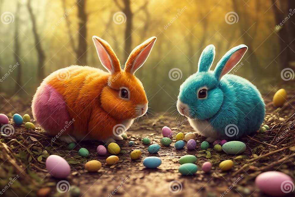 Two Tiny Cute Fluffy Creatures that Look Like Strange-looking Easter ...
