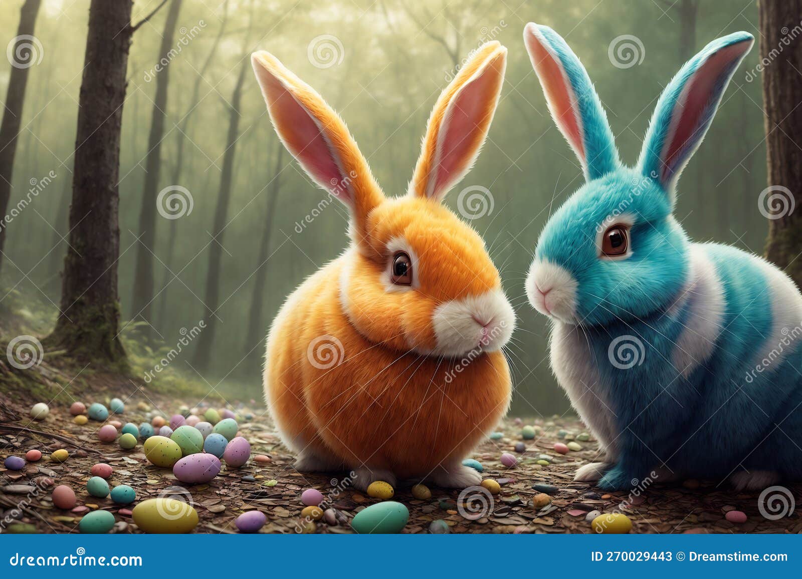 Two Tiny Cute Fluffy Creatures that Look Like Strange-looking Easter ...