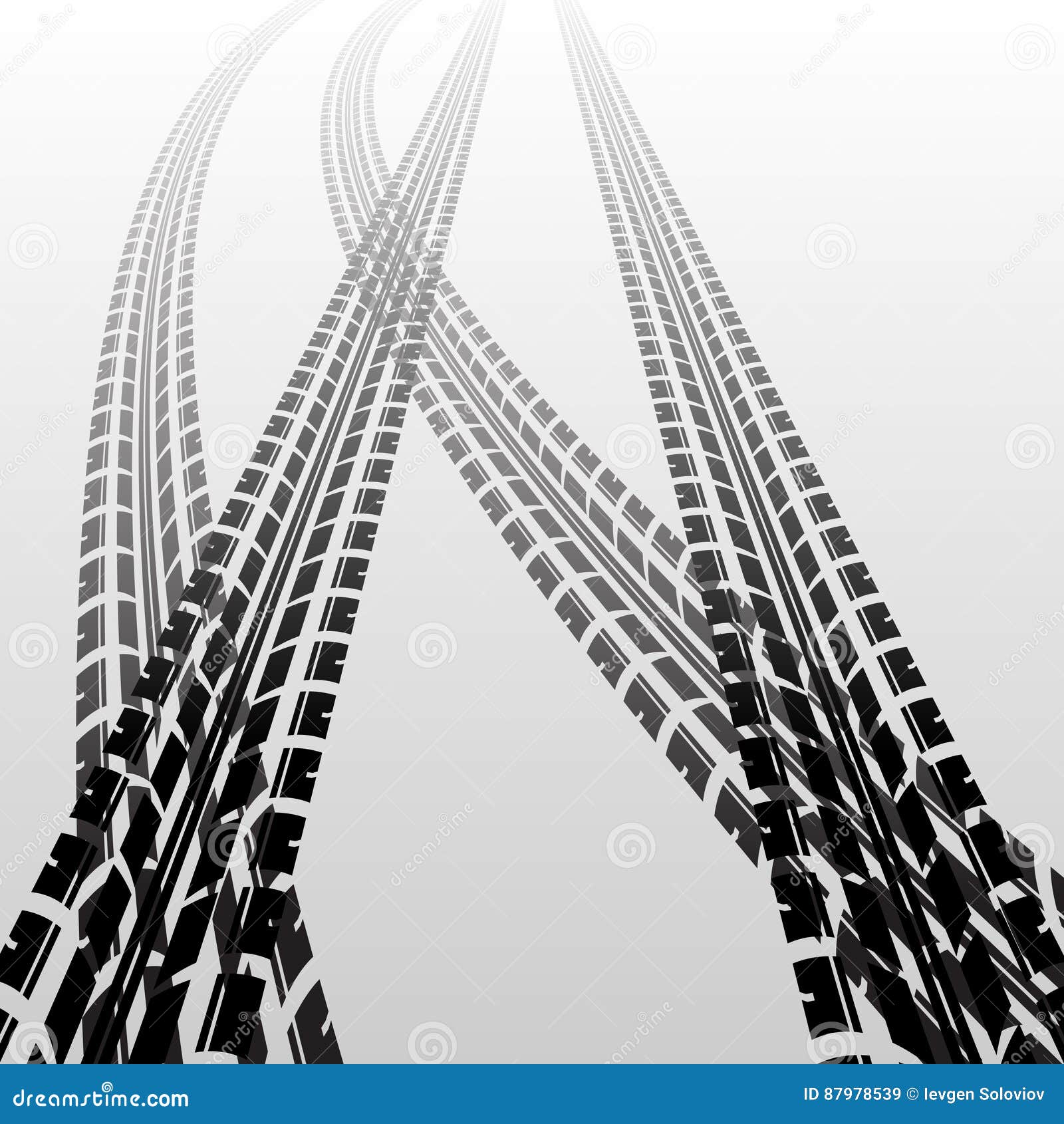 Two tire tracks stock vector. Illustration of computer - 87978539
