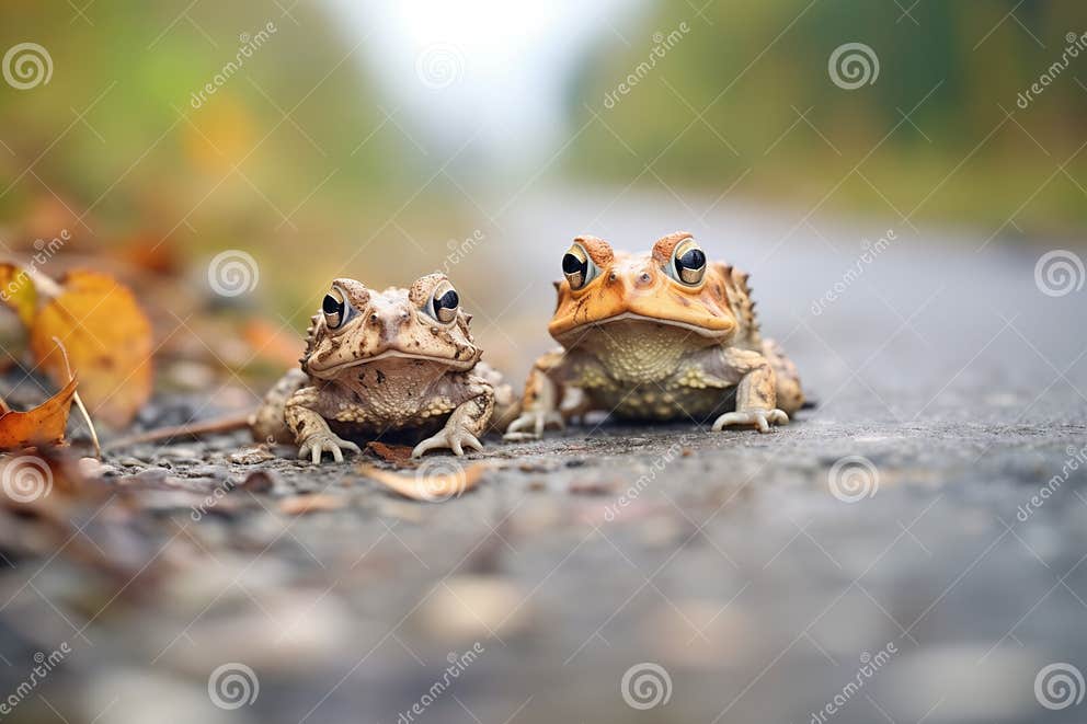 Two toads on a muddy bank stock image. Image of dwelling - 301946307