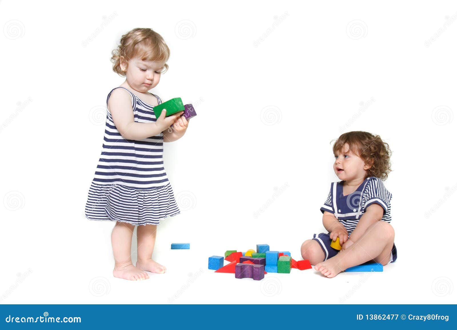 Two toddler girls playing stock image. Image of lovely - 13862477