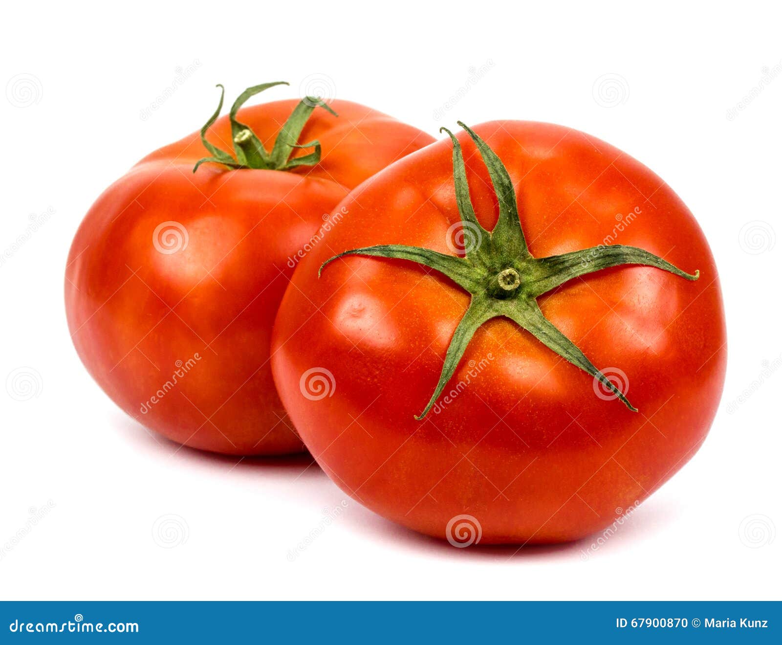 Two Tomatoes Isolated on a White Background. Stock Photo - Image of ...