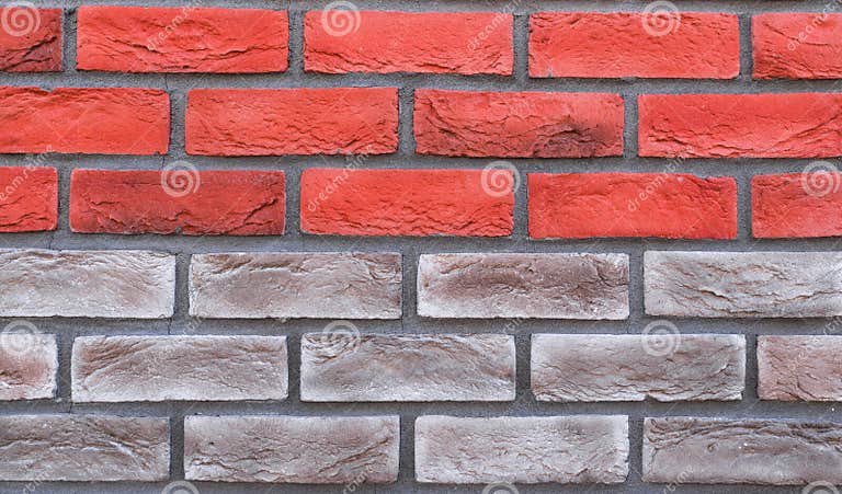 Two-tone brick wall. stock image. Image of outdoor, stone - 250728655