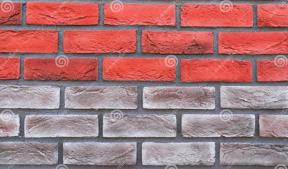 Two-tone brick wall. stock image. Image of outdoor, stone - 250728655