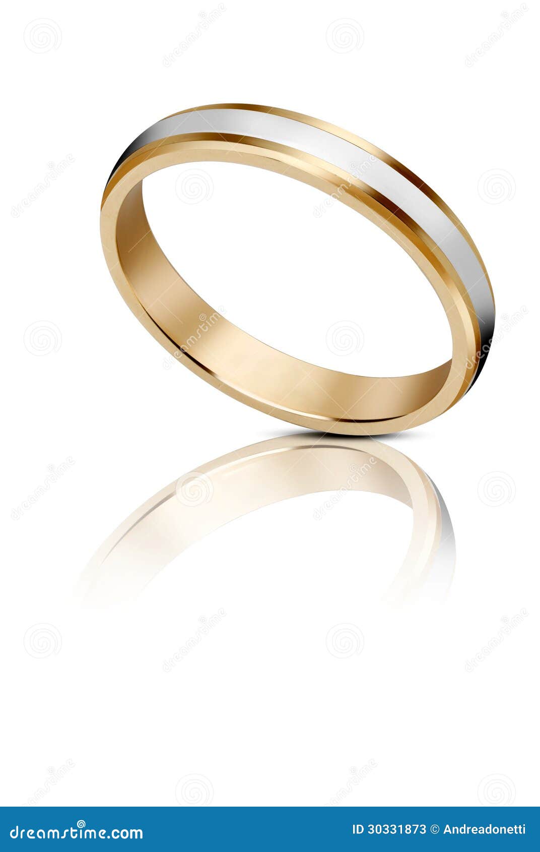 Two tone gold wedding ring stock image. Image of marriage - 30331873