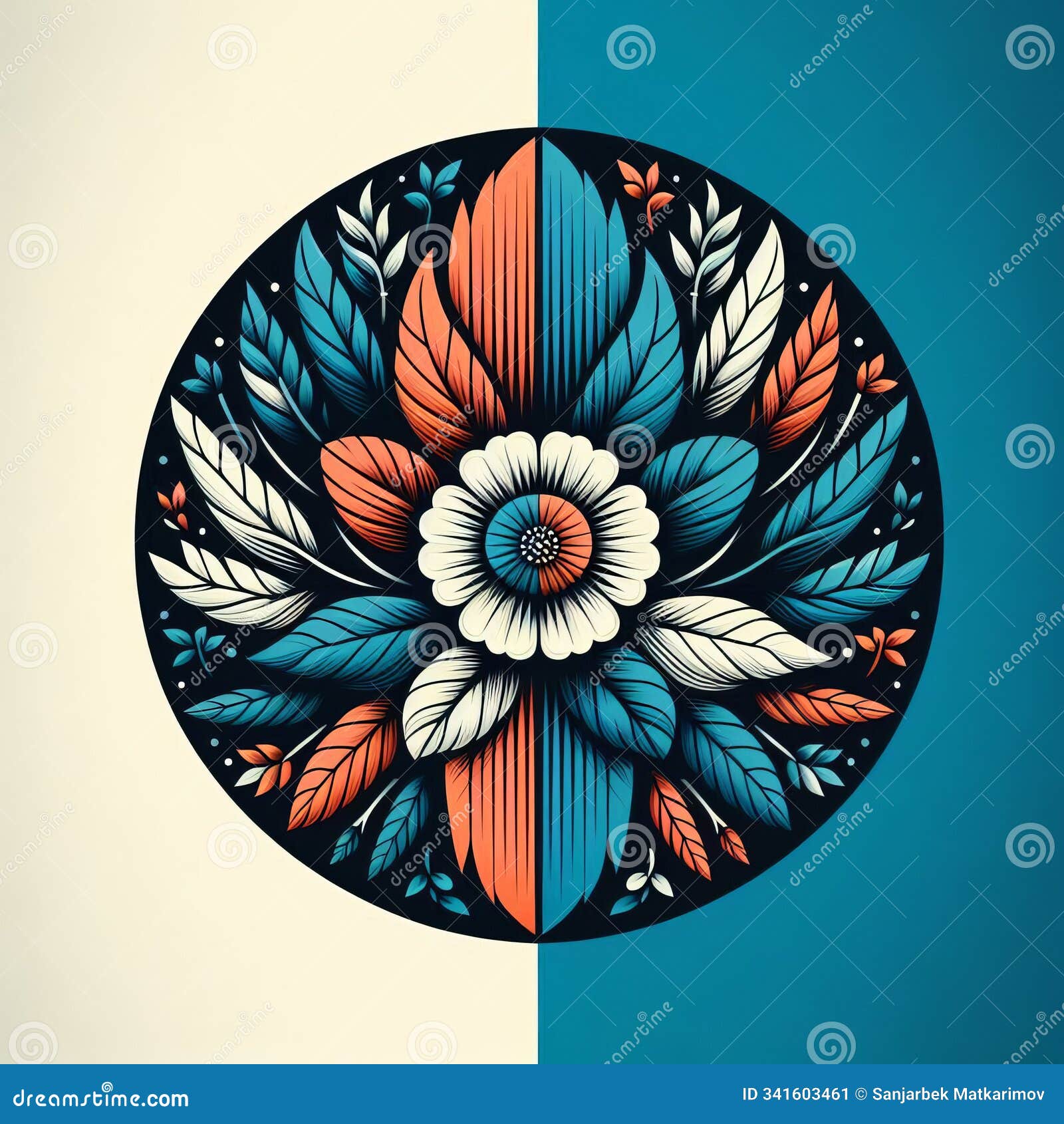 Two Tone Split Divided Horizontally or Vertically with Contrasti Stock ...