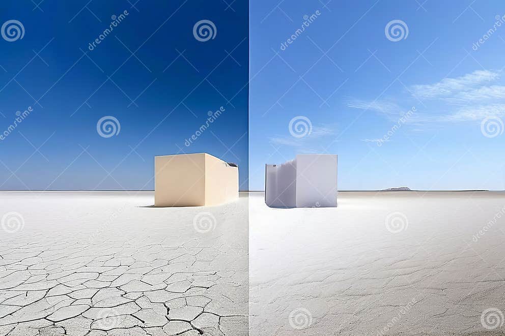 Two Tone Split Divided Horizontally or Vertically with Contrasti Stock ...