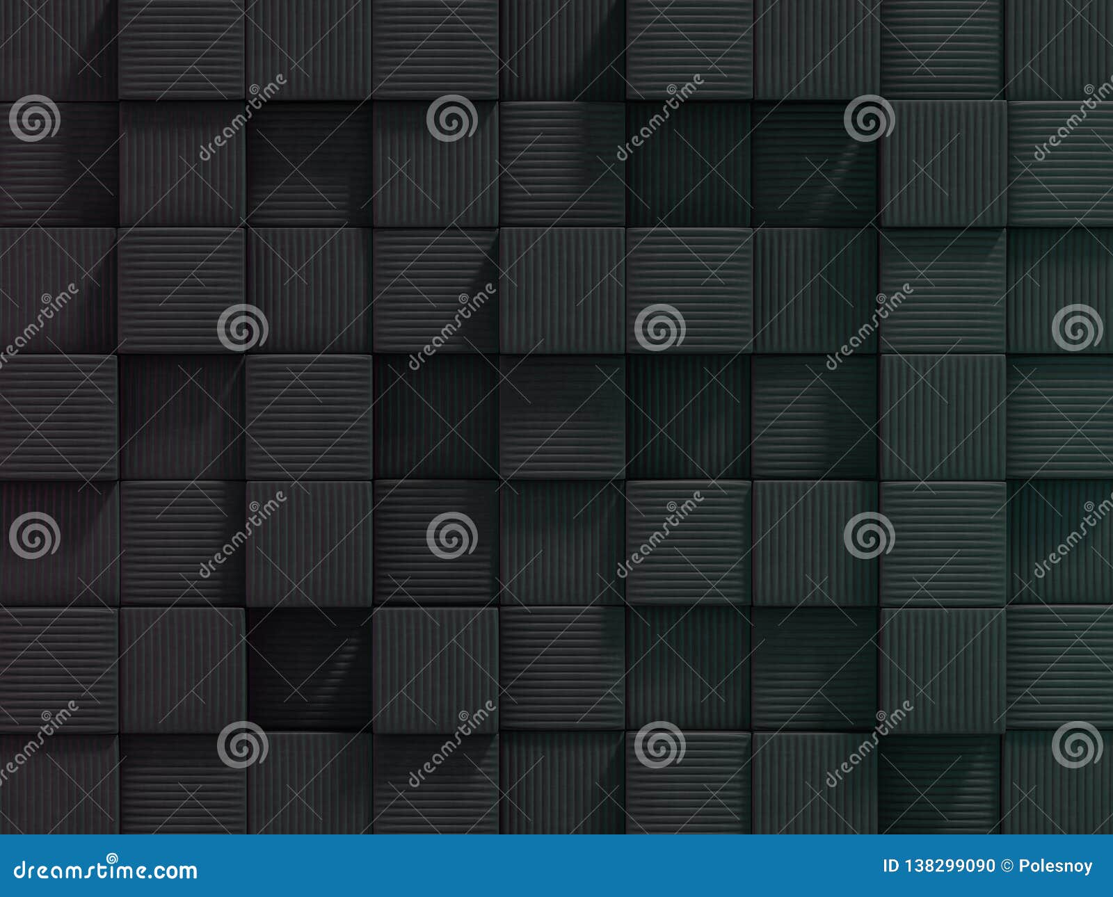 Two Tone Squares Extruded Abstract Background. 3D Stock Illustration ...