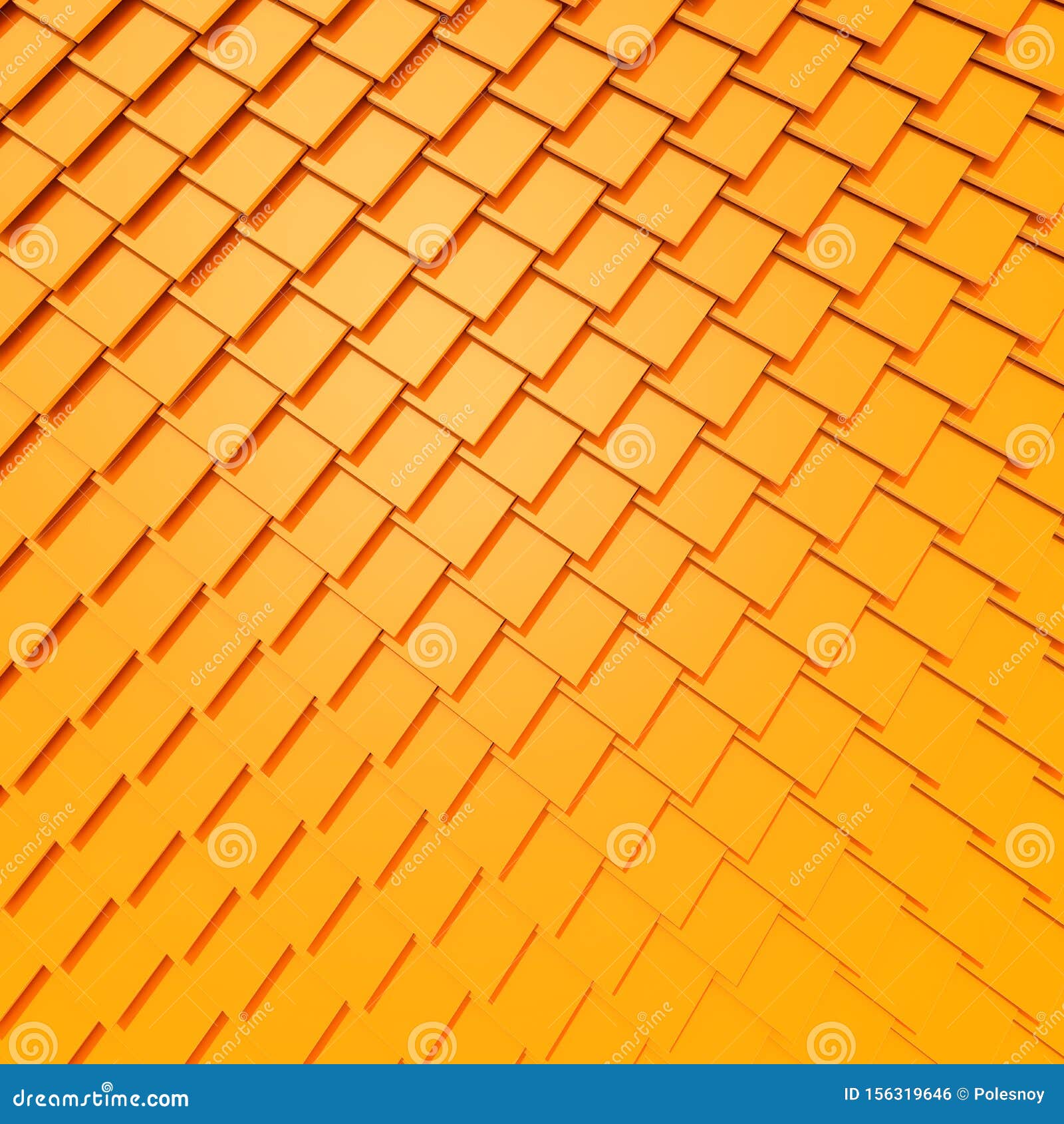 Two Tone Squares Extruded Abstract Background. 3D Stock Illustration ...