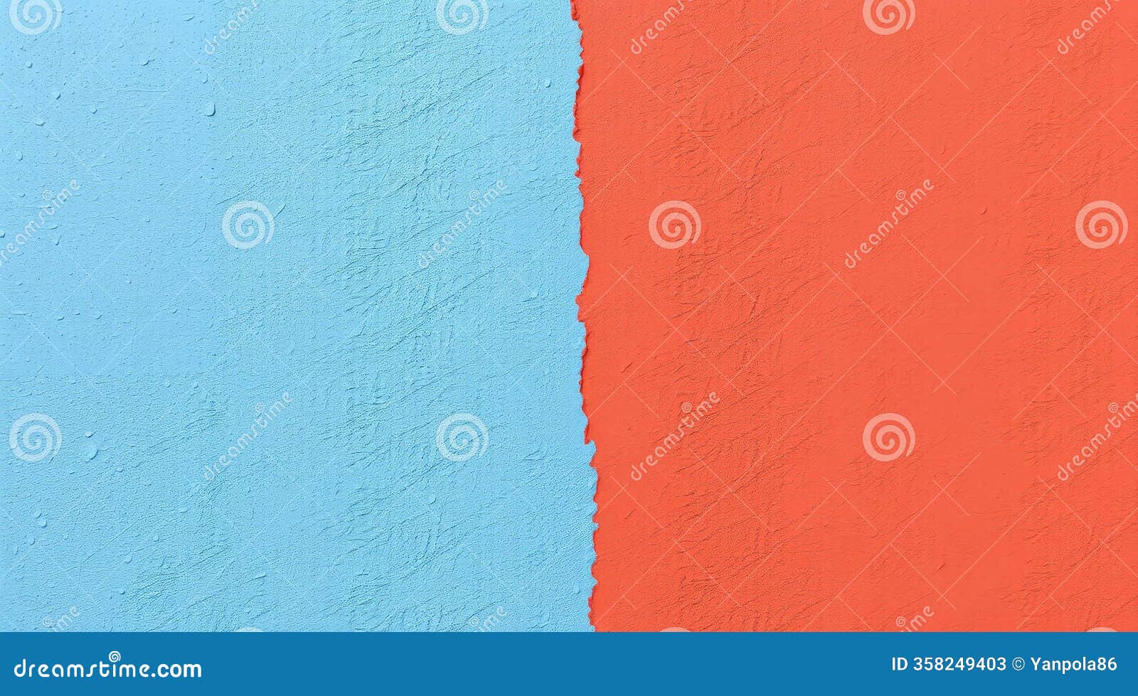 Two-tone Textured Wall with Blue and Orange Vertical Split Stock Image ...