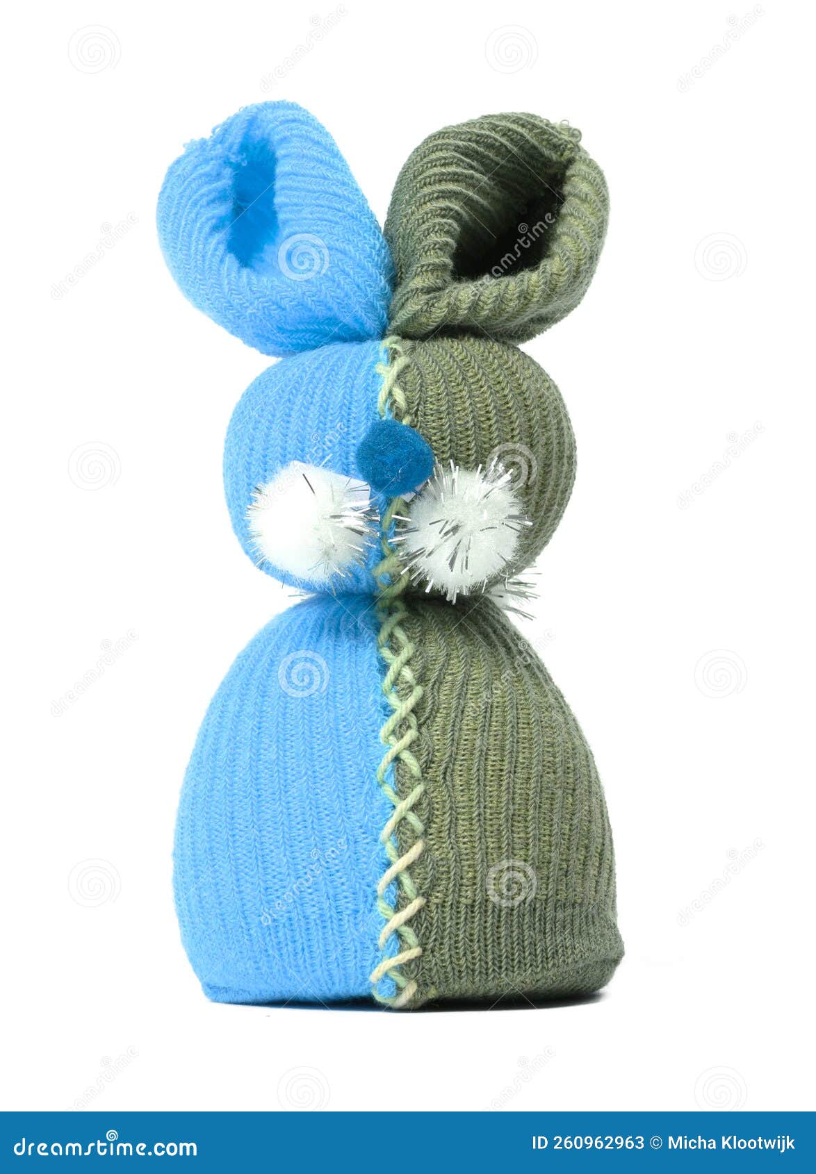 Two Tone Toy Bunny, Isolated on White Stock Image - Image of isolated ...