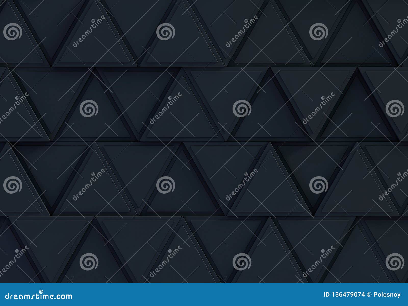 Two Tone Triangle Extruded Abstract Background. 3D Stock Illustration ...