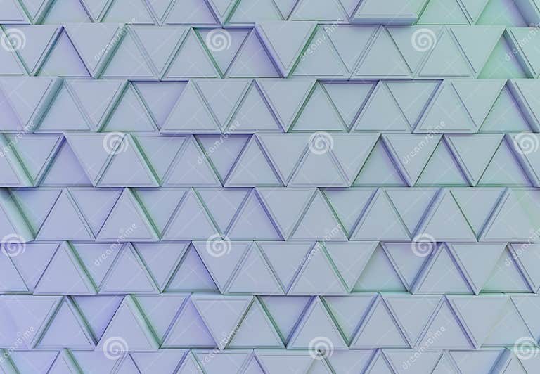Two Tone Triangle Extruded Abstract Background. 3D Stock Illustration ...