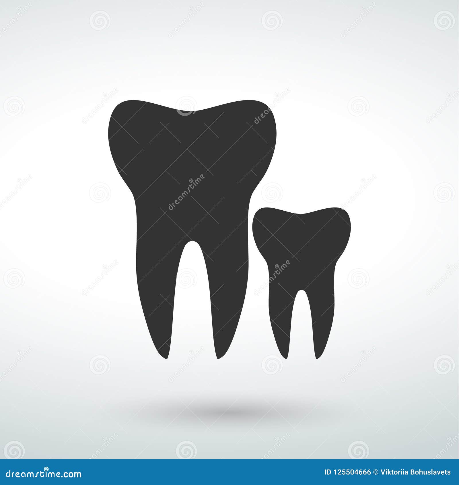 Two Tooth Icon Vector Icon on a White Background Stock Illustration ...