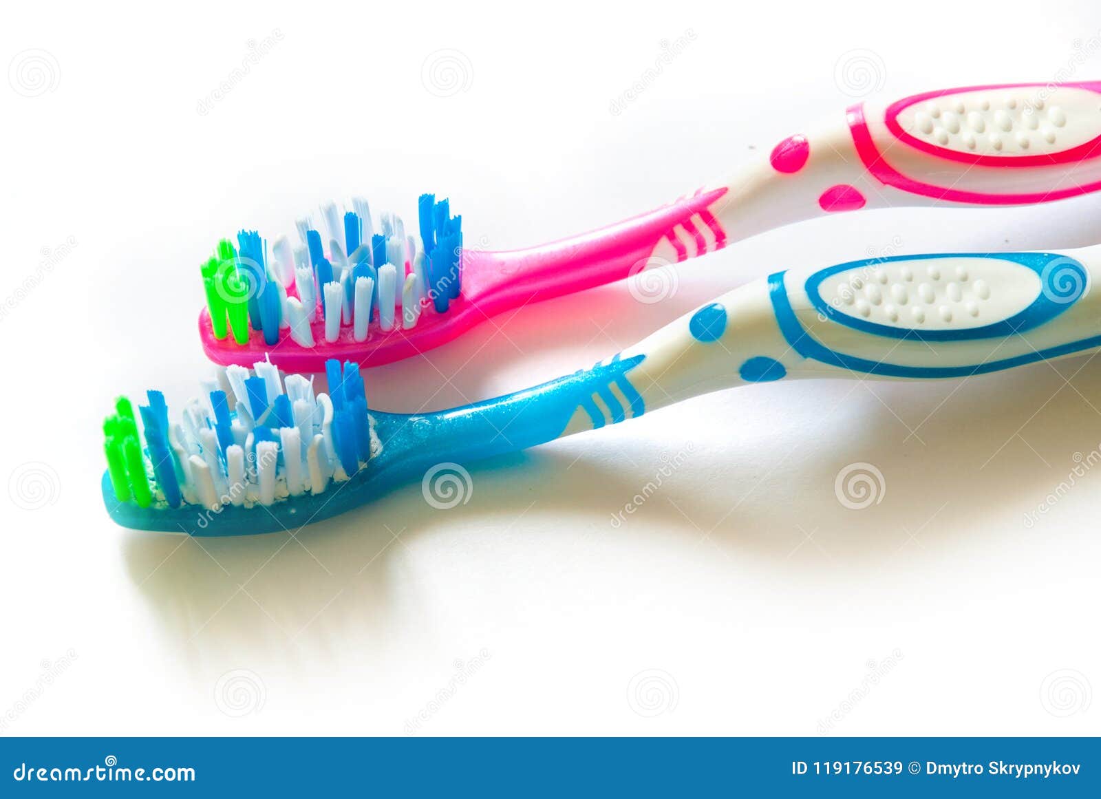 Two Toothbrushes Isolated on White Background Stock Image - Image of ...