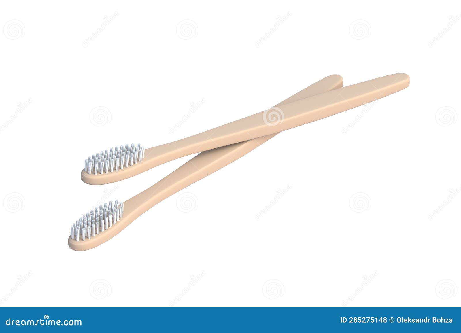Two Toothbrushes Isolated on White Background Stock Illustration ...