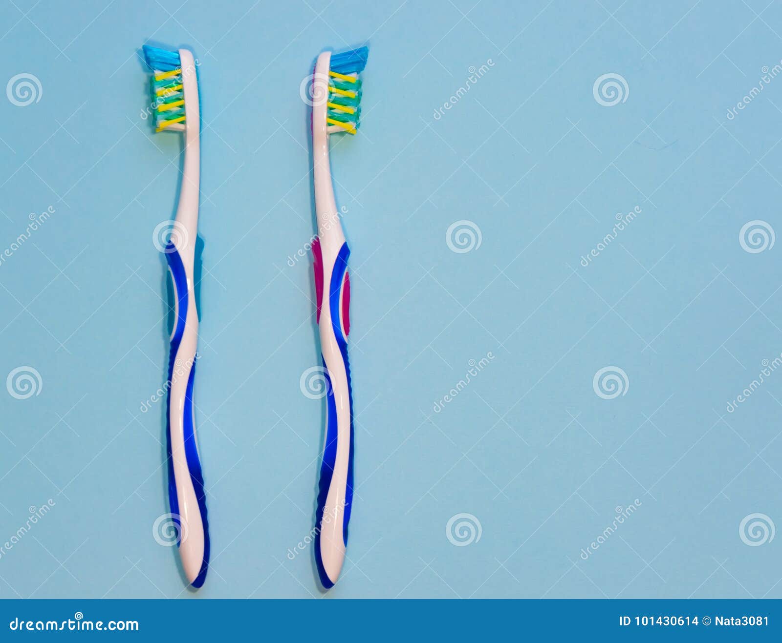 Two Toothbrushes. Morning Hygiene Stock Photo - Image of macro, fresh ...