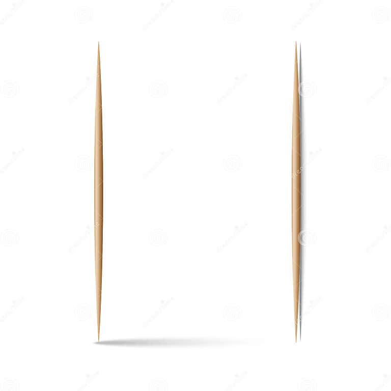 Two Toothpicks Vertical 3d Realistic Vector Illustration Vertical and ...