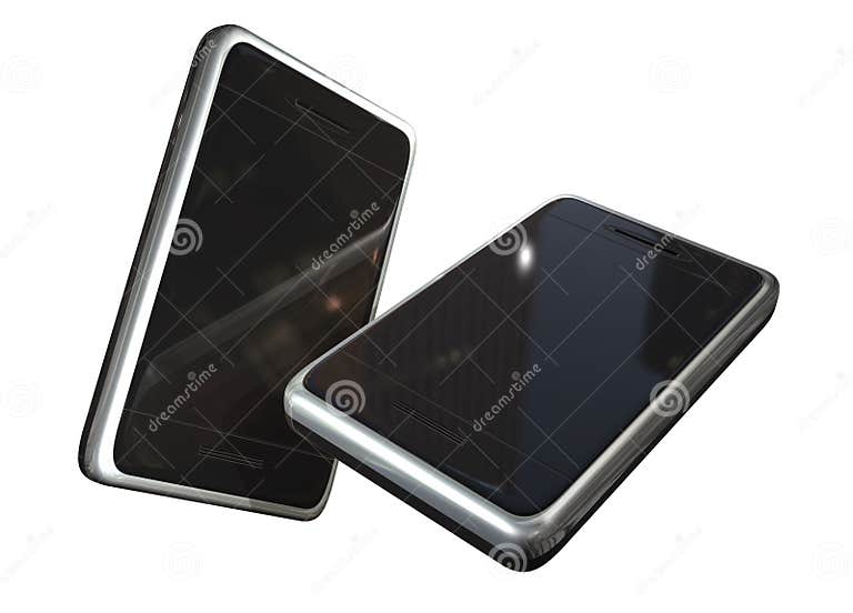Two touch screen phones stock image. Image of display - 10119989