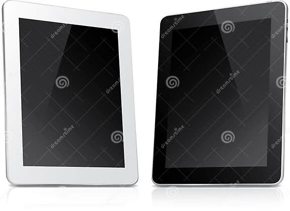 Two touch tablet PC stock vector. Illustration of design - 18677636