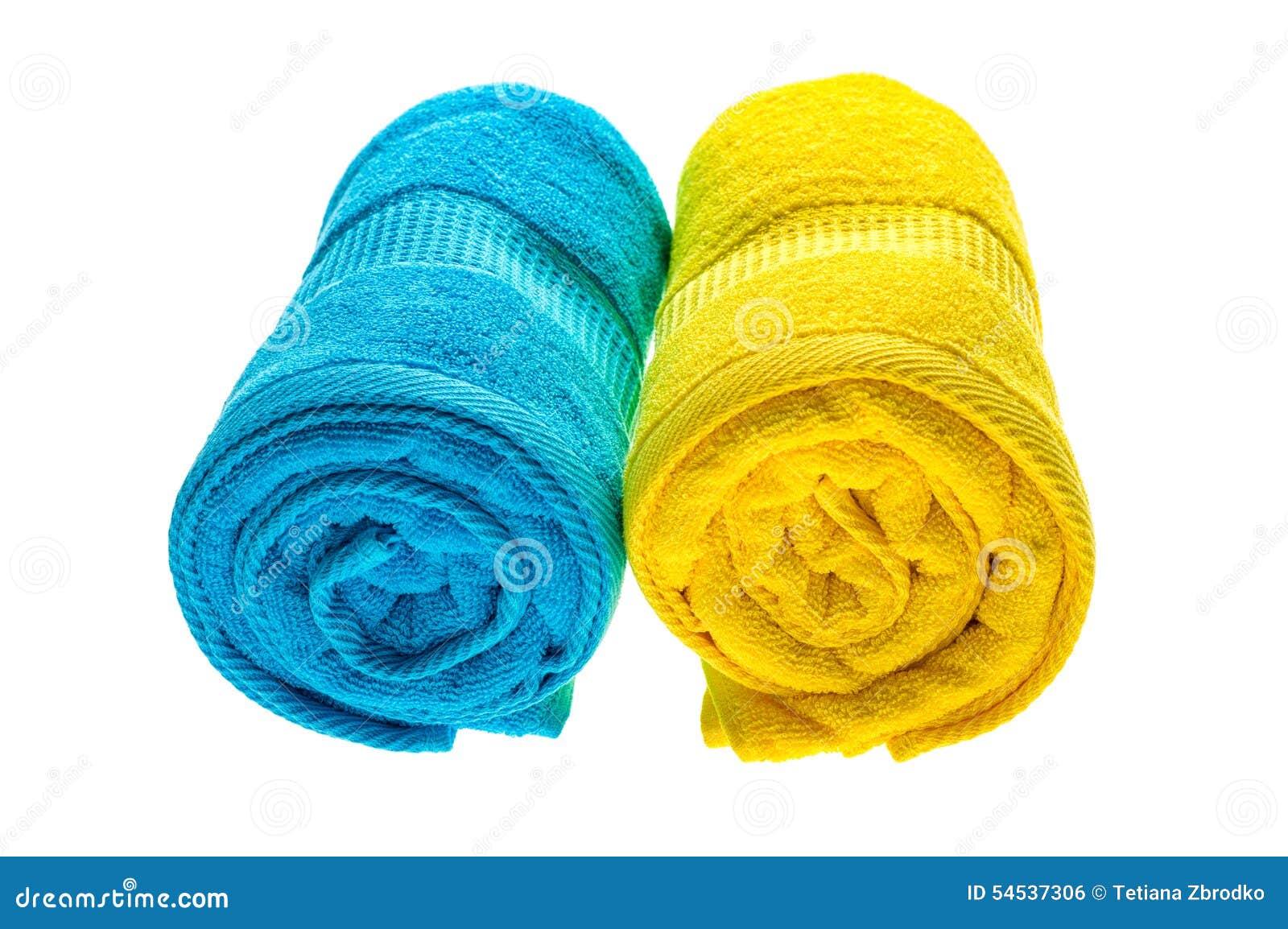 Two towels isolated stock photo. Image of roll, clean - 54537306