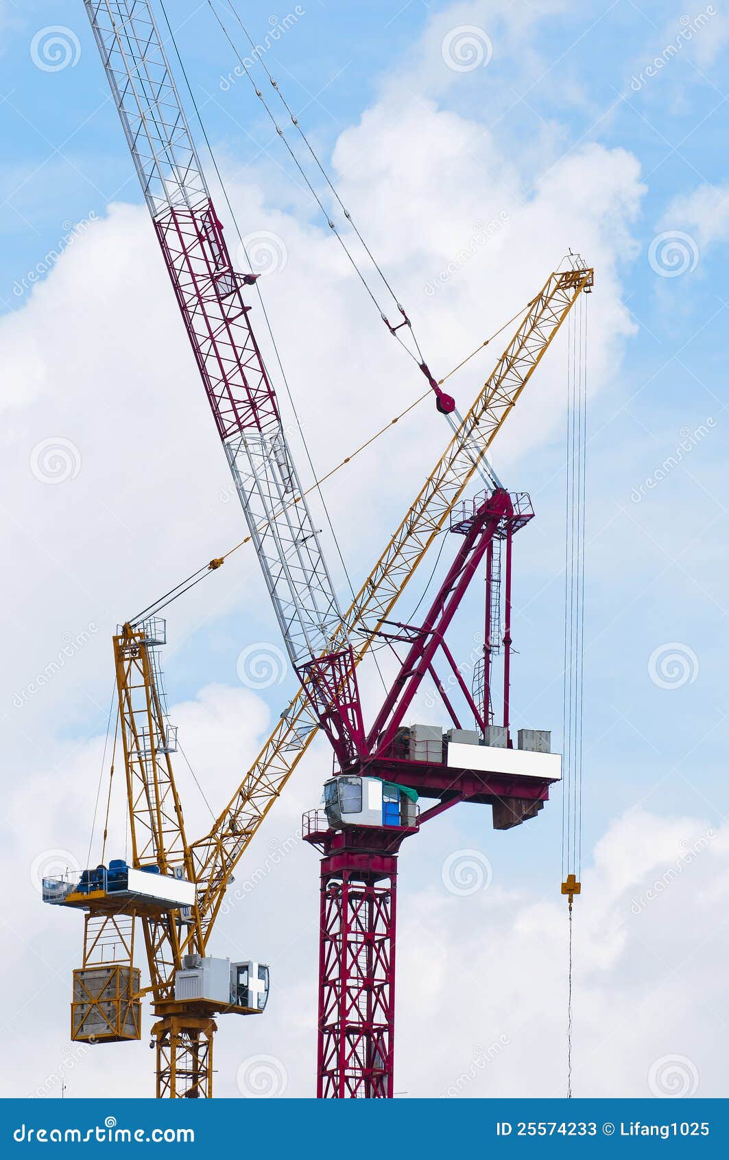 Two Tower Crane stock image. Image of high, rise, tools - 25574233